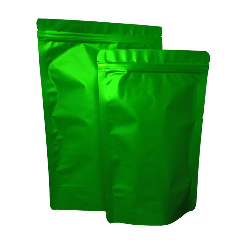 Bolsas doypack trilaminadas y aluminizados – Verde (1000 unidades)